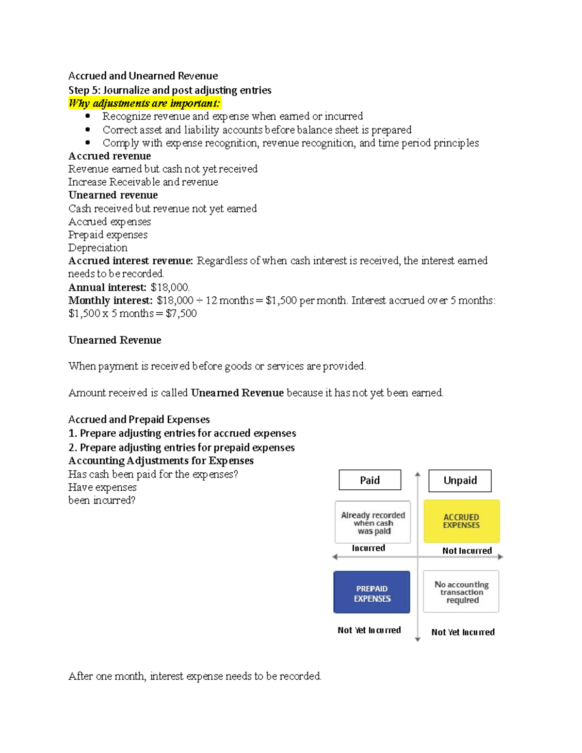 Chapter 5 - Accrued and Unearned Revenue Step 5: Journalize and post ...
