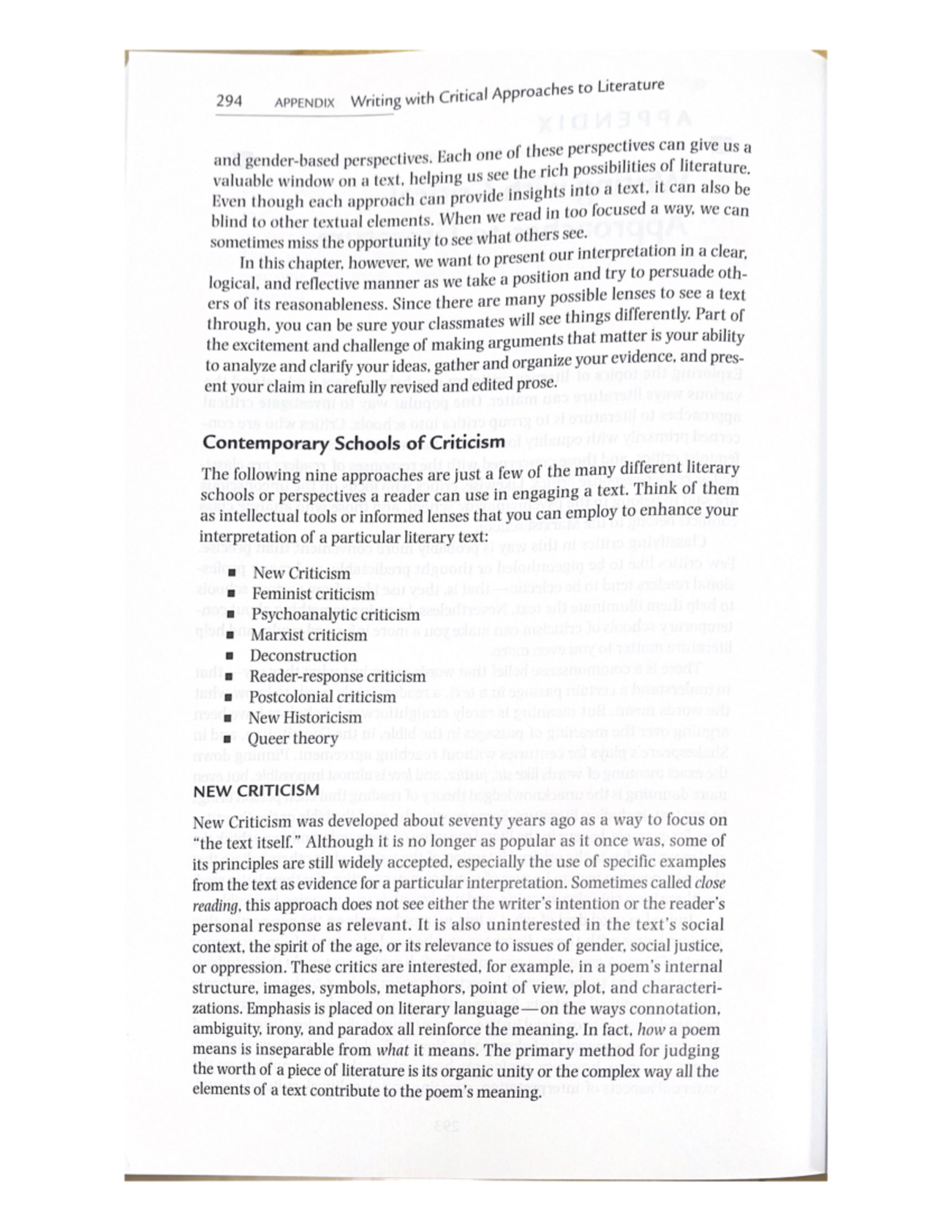 Critical Approaches to Literature - Studocu
