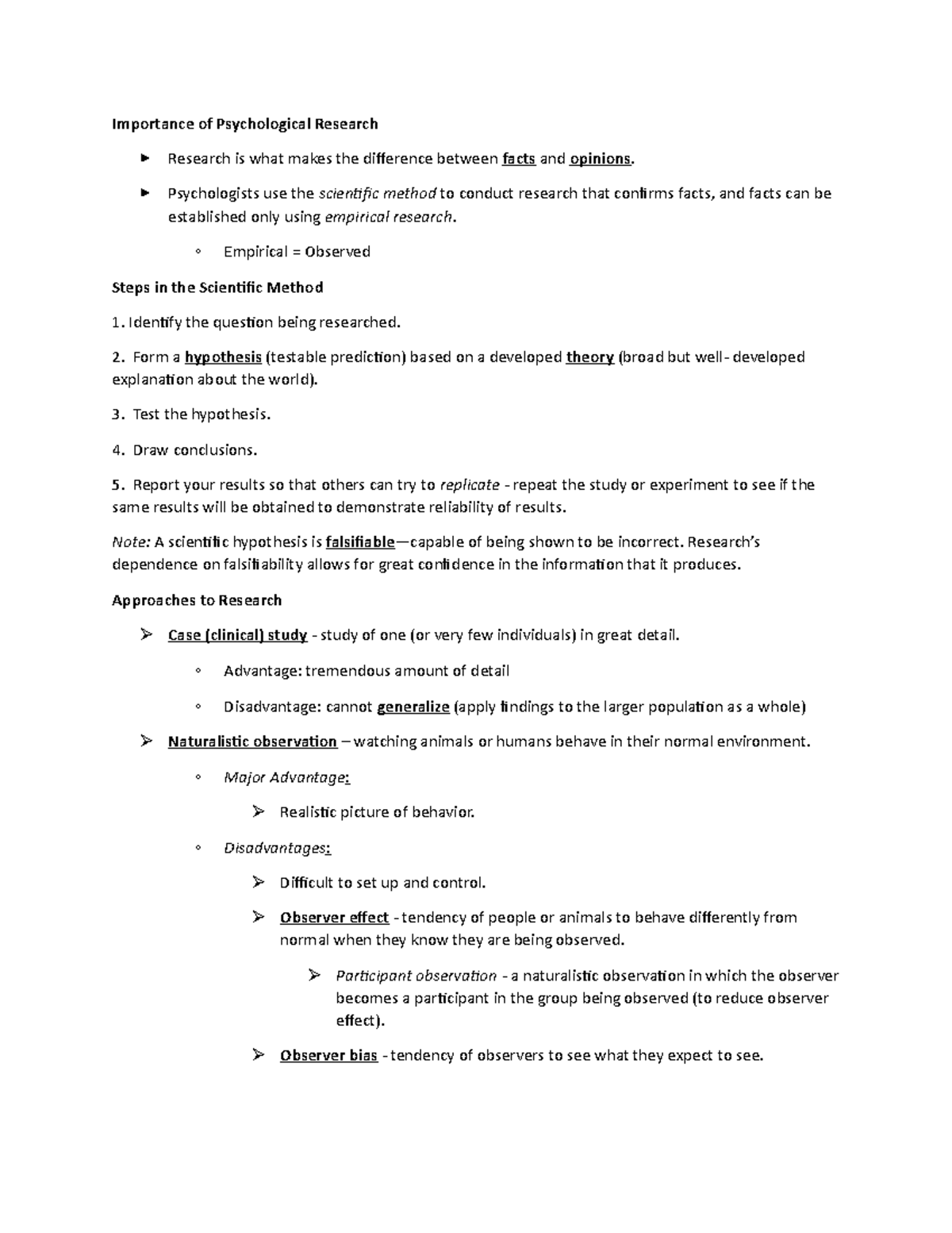 Psychological Research Day 1 - Importance of Psychological Research ...