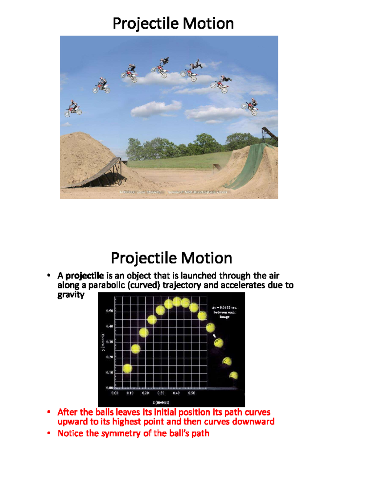 Lesson 4 Projectile Motion - BIOL 3309 - Studocu