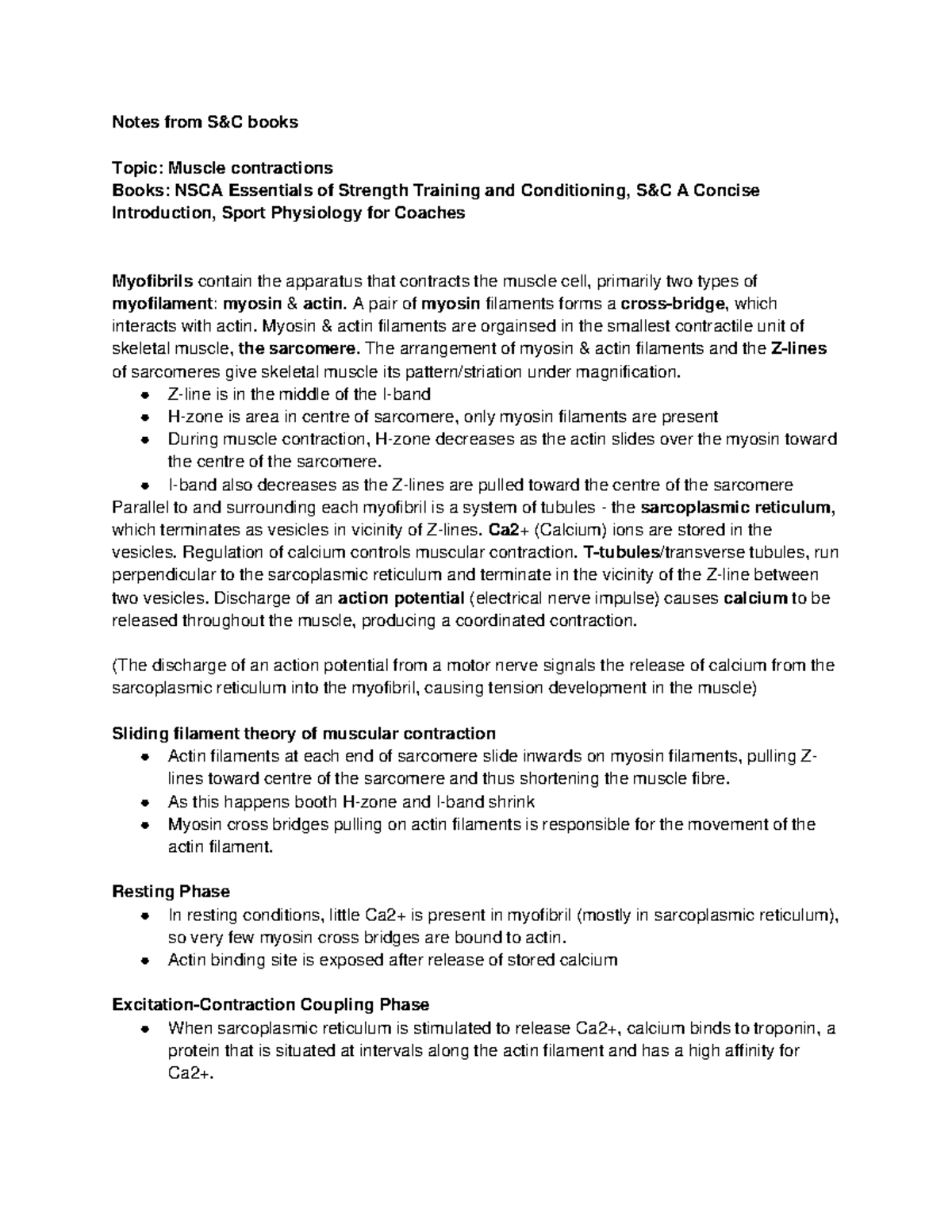 NSCA Essentials of strength training and conditioning notes - Notes ...