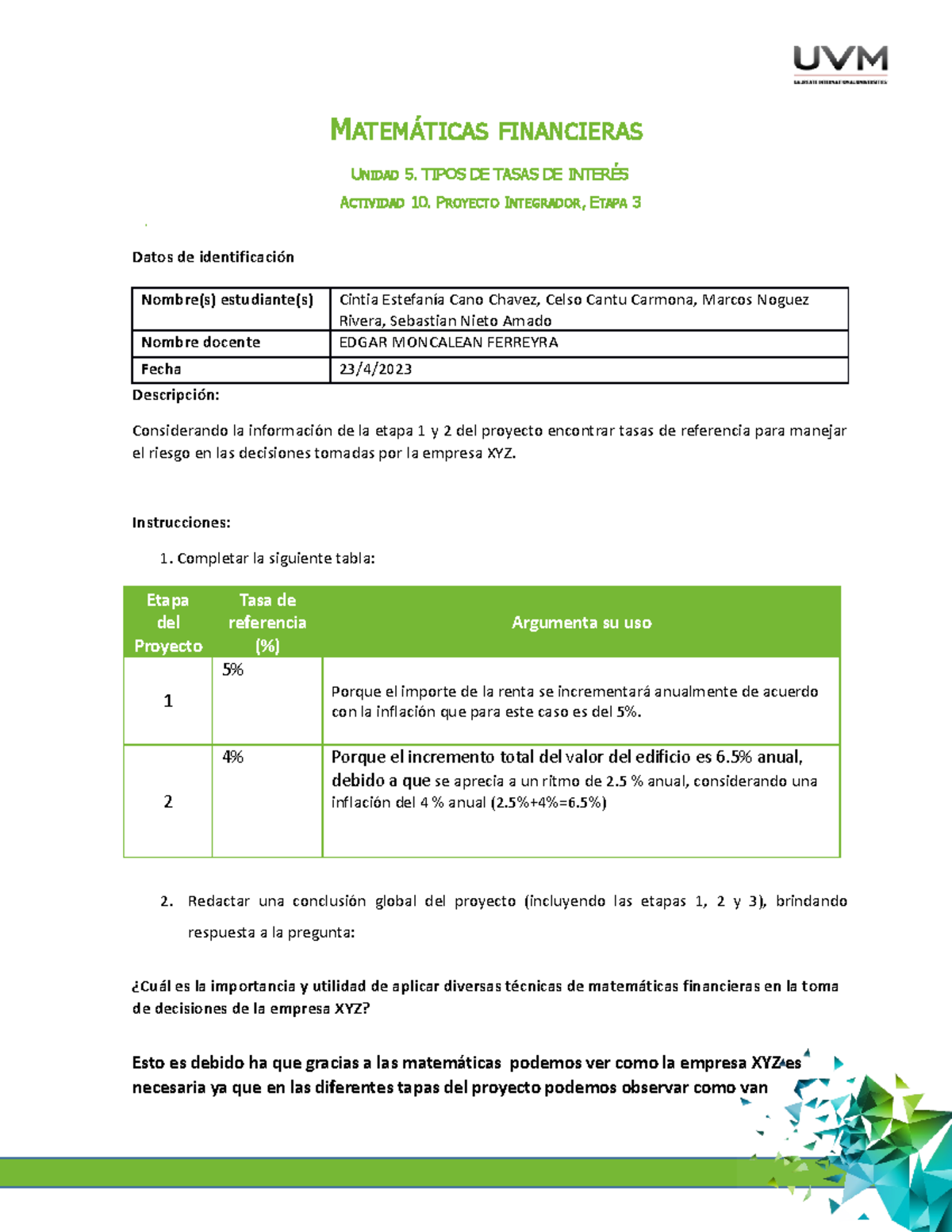 A#10 Equipo 12 - no se realmente que materia fue pero es la 10 ...