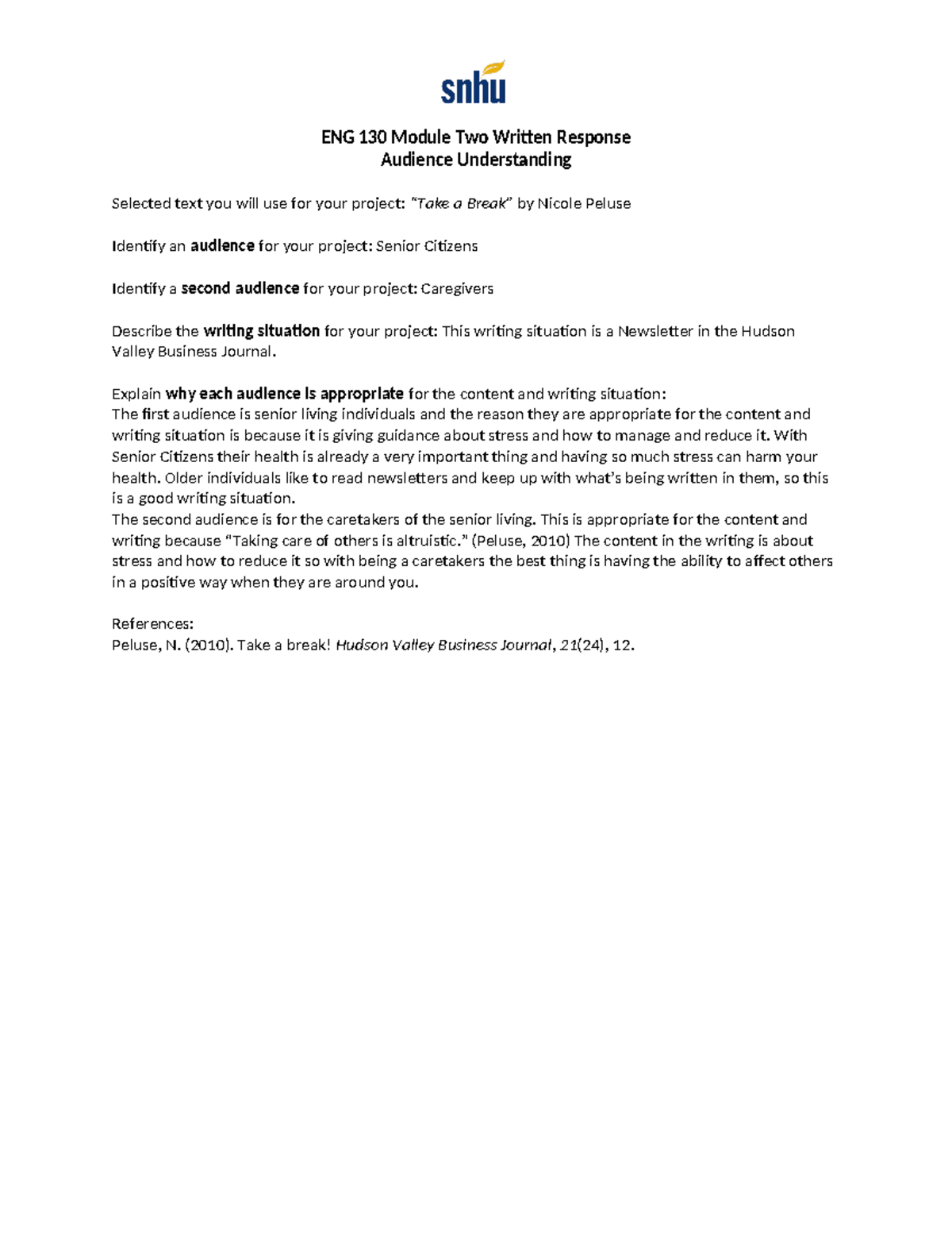 ENG 130 Module Two Written Response 09-14-2024 - ENG 130 Module Two ...