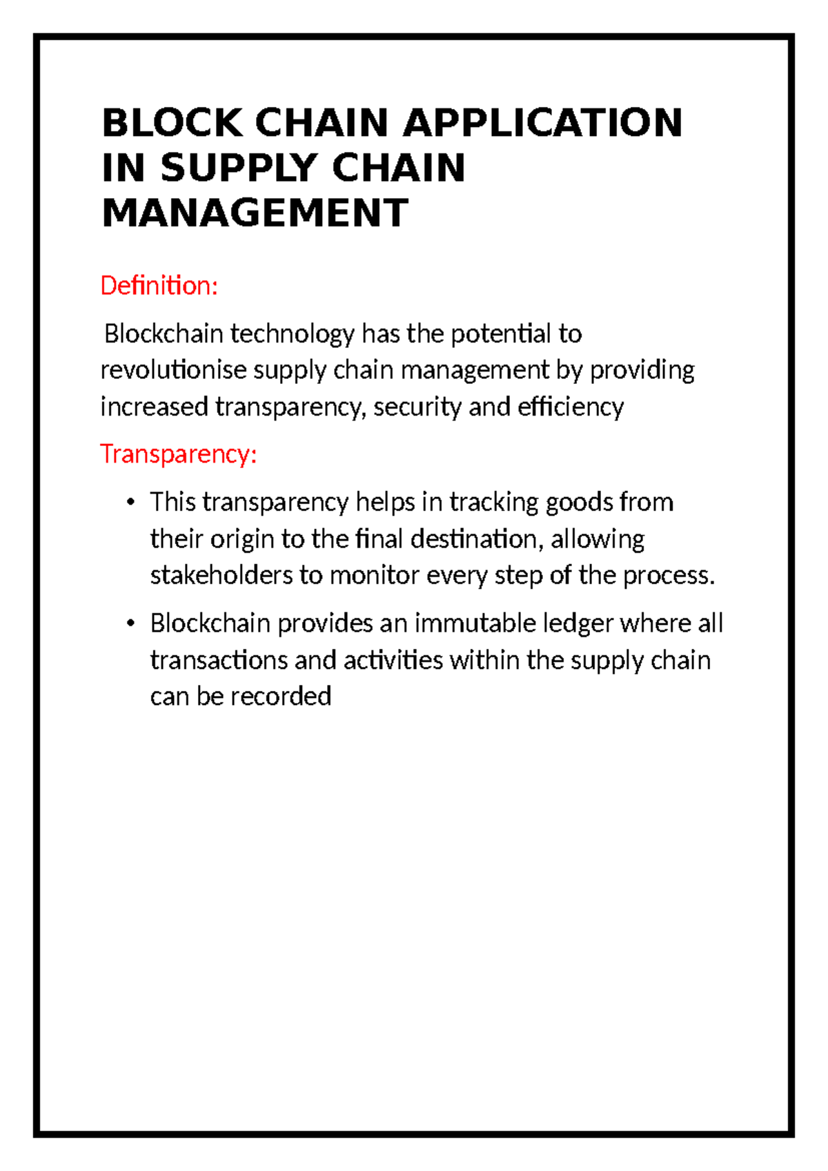 Block Chain Application IN Supply Chain Management-1 - BLOCK CHAIN ...