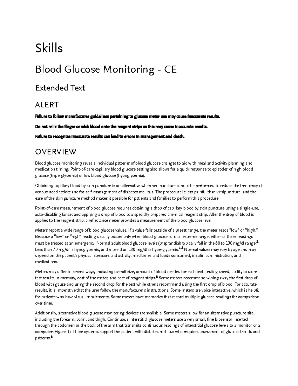 Elsevier Skills- Blood Glucose Monitoring - Skills Blood Glucose ...