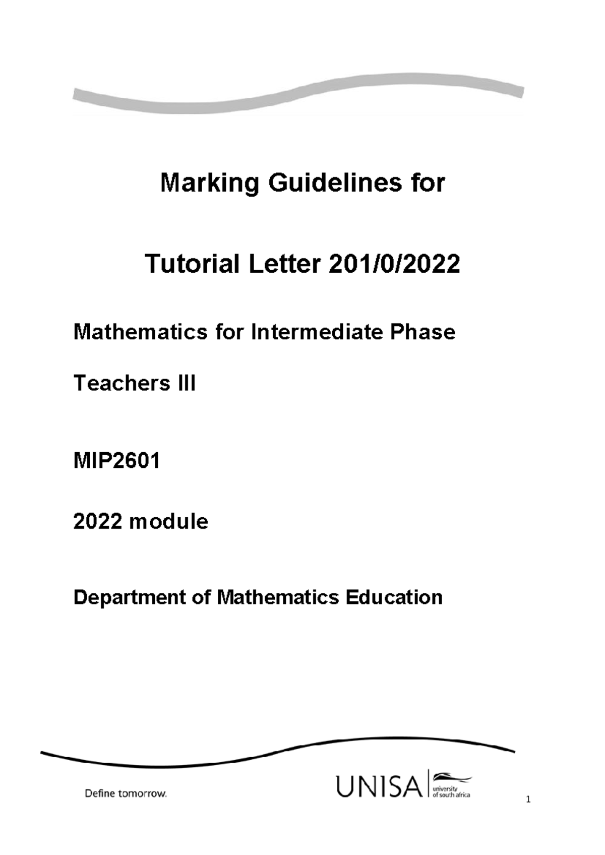 2022 MIP2601 Assignments 2 to 4 Marking Guidelines (003) - Marking ...