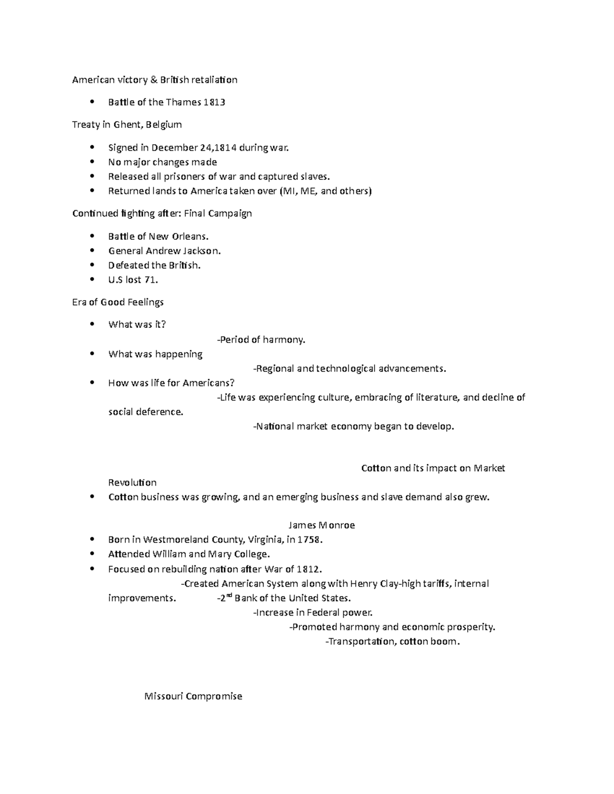 Lesson 8-9 - The Second War between America and Britain. - American ...