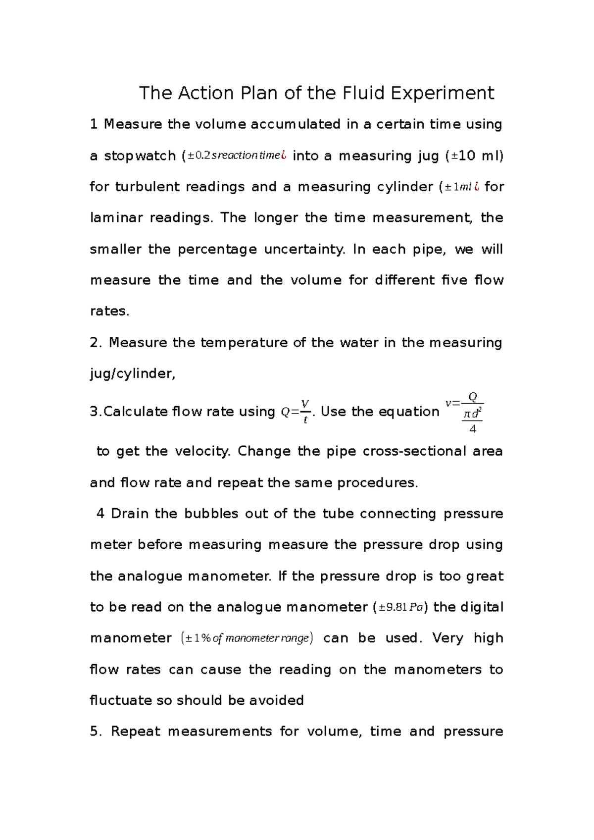 Fluid Lab Action Plan - The Action Plan of the Fluid Experiment 1 ...