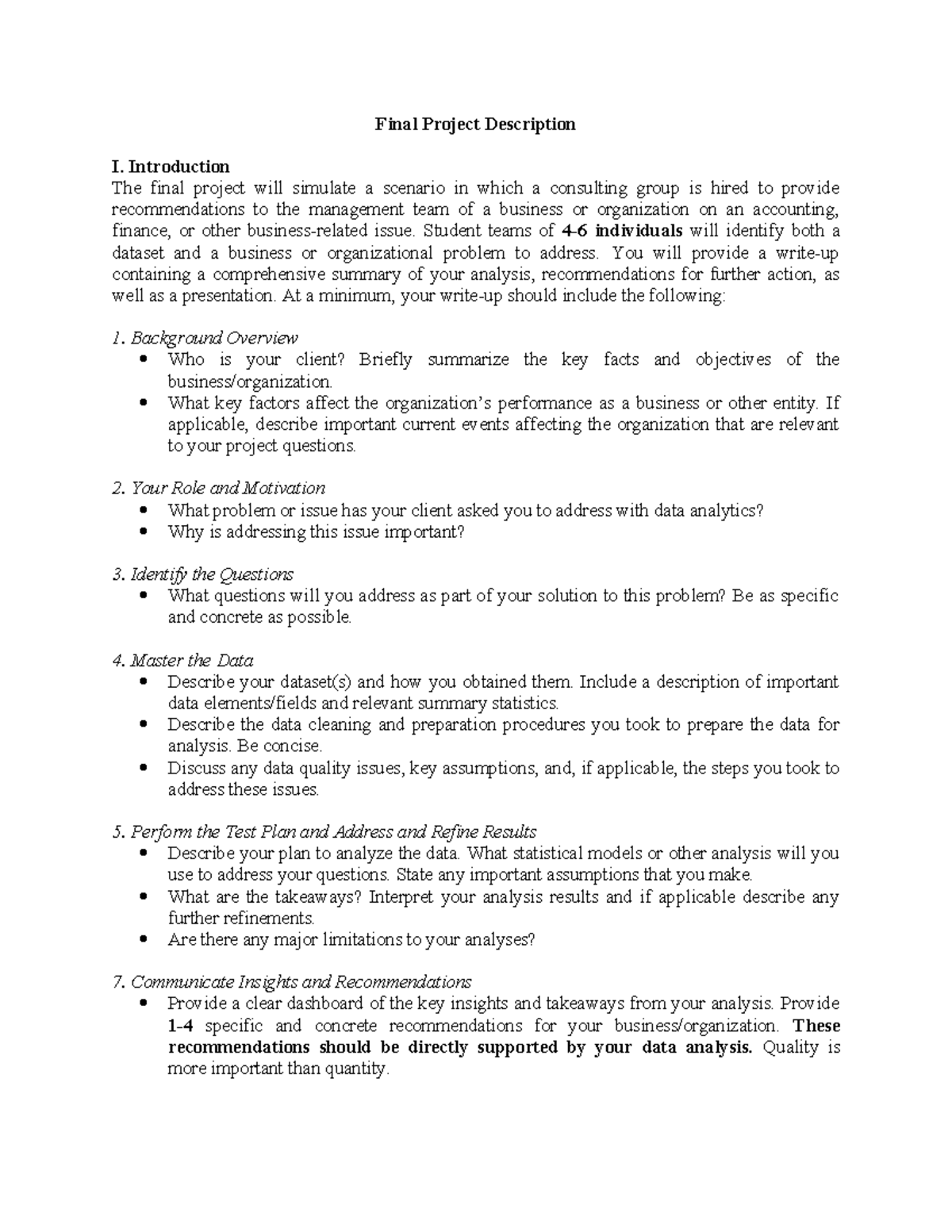 Spring 2024 - ACC3202 - Final Project Description(1) - Final Project Description I. Introduction ...