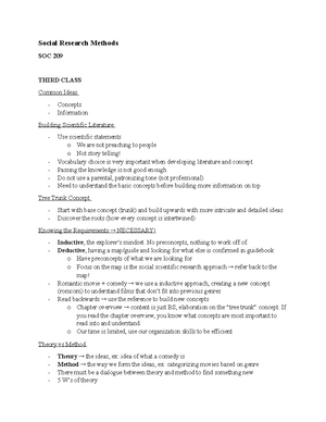 Social Research Methods First Class - Social Research Methods SOC 209 ...