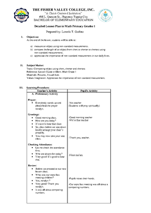 What is a Lesson Plan - This is an example and description - What is a ...