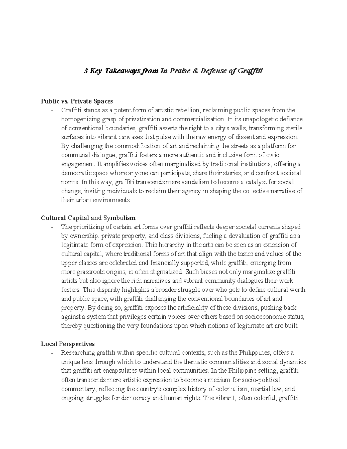 In Praise & Defense of Graffiti - 3 Key Takeaways from In Praise ...