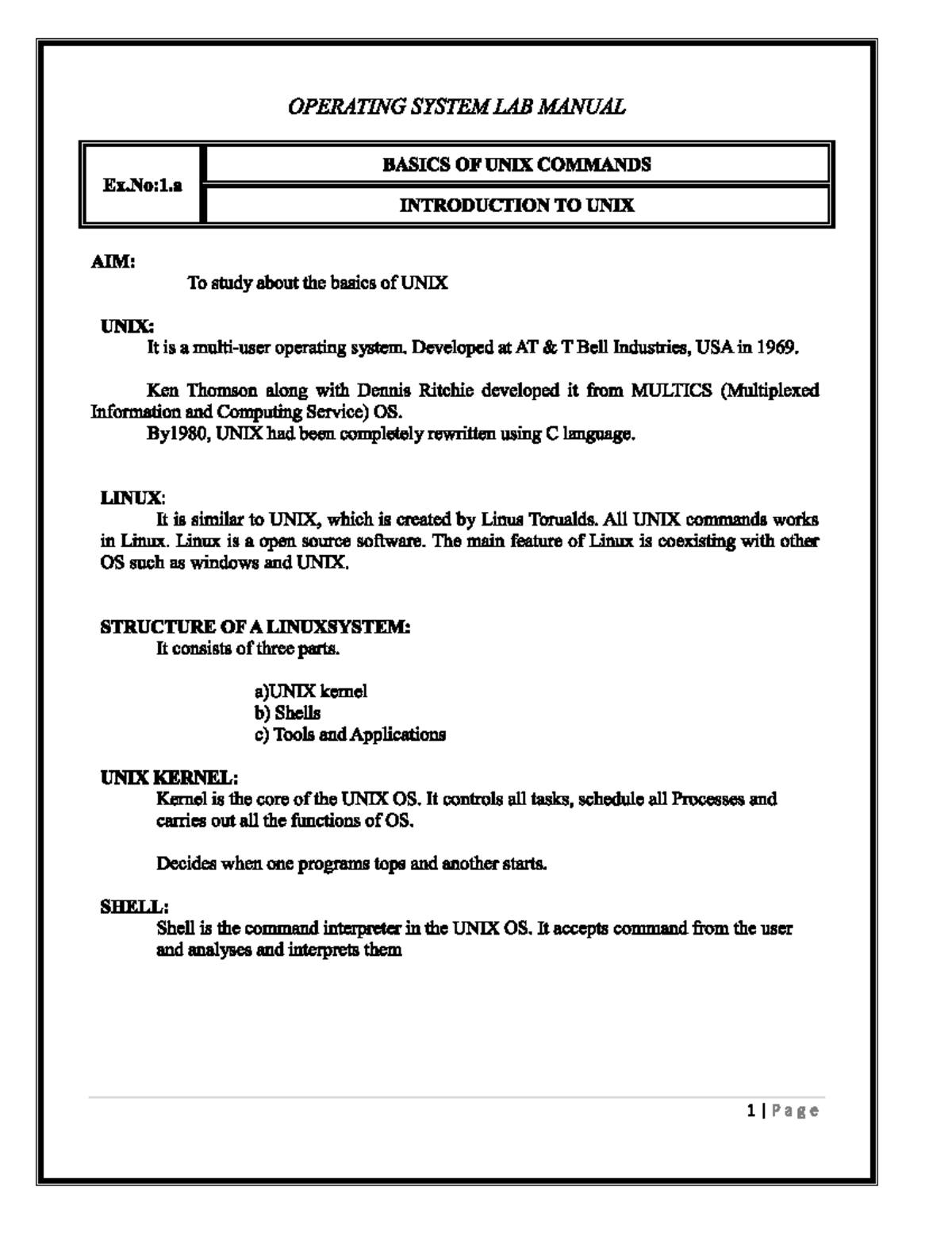 OS1 - OS Fundamentals - Computer Sciences - Sindh University - Studocu