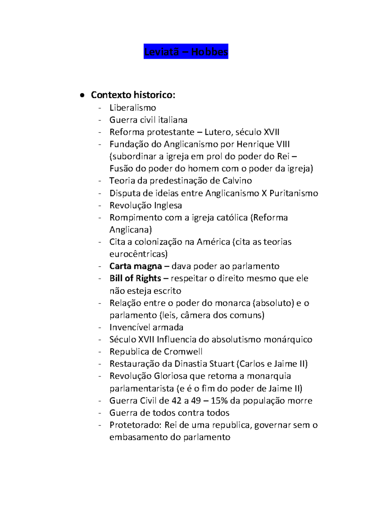Leviatã – Hobbes -ERP - El leviatán - Hobbes Contexto historico ...