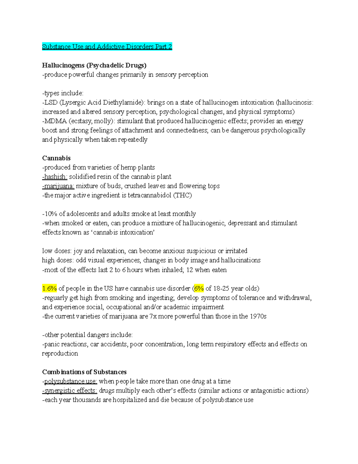 PSYC3230 Substance Use Treatment - Substance Use and Addictive ...