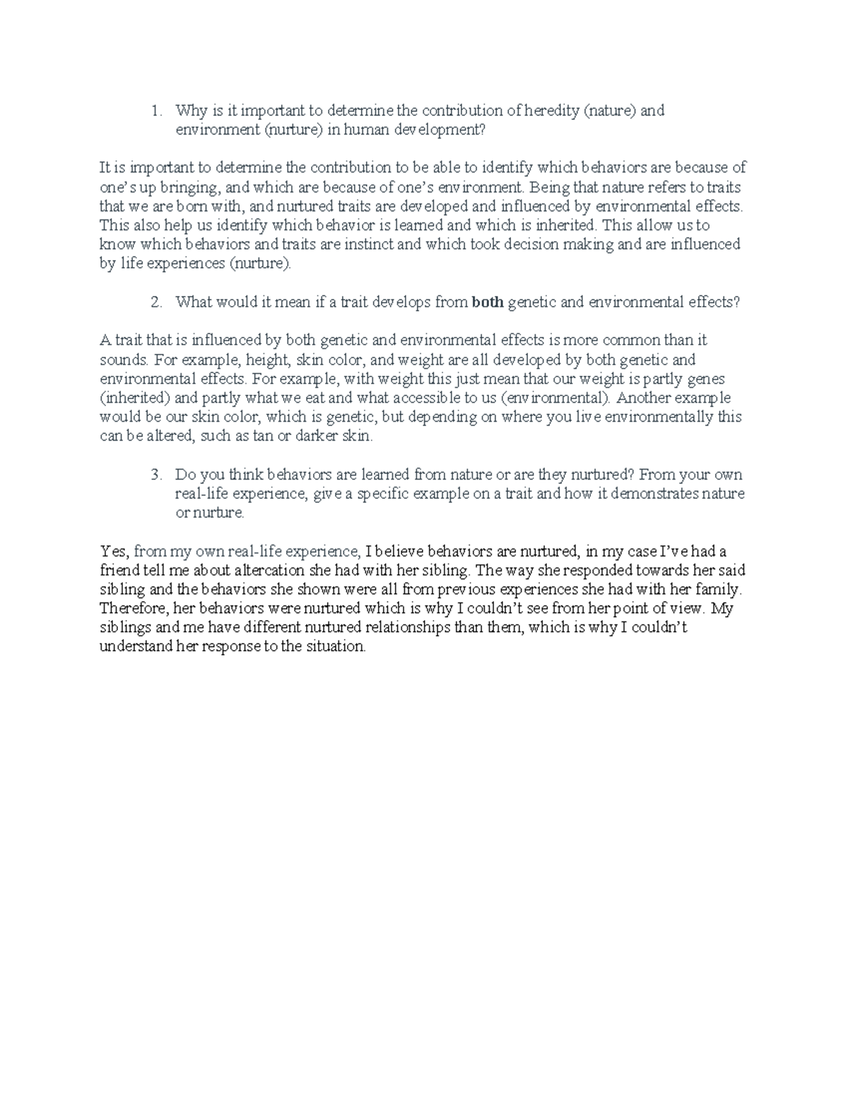 Discussion module 1 - Why is it important to determine the contribution ...
