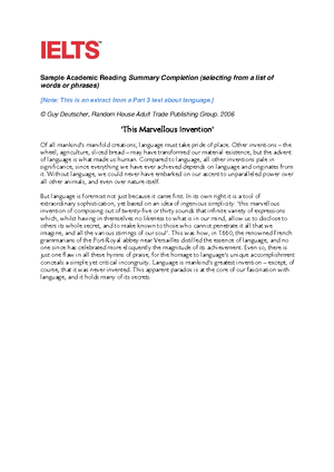 Academic reading sample task flowchart completion selecting words from ...