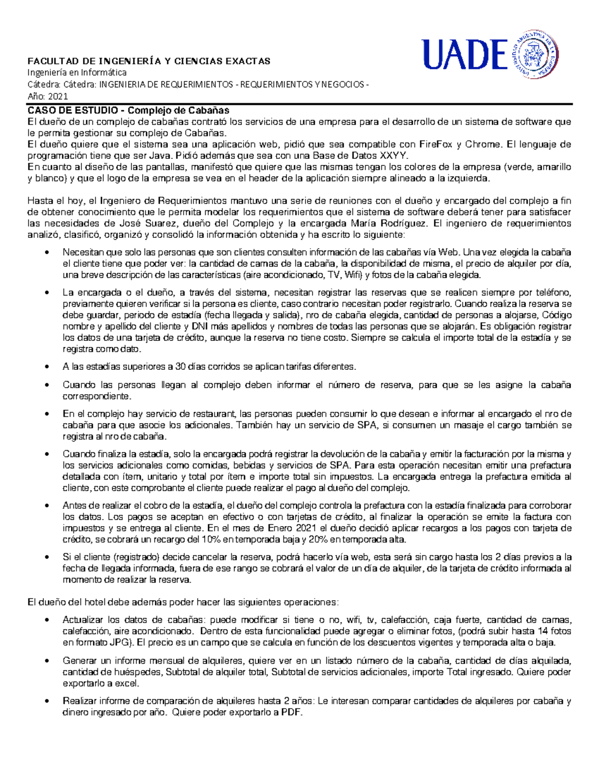 IR Final Previo Caso Estudio 1 - FACULTAD DE INGENIERÕA Y CIENCIAS EXACTAS IngenierÌa en Inform ...