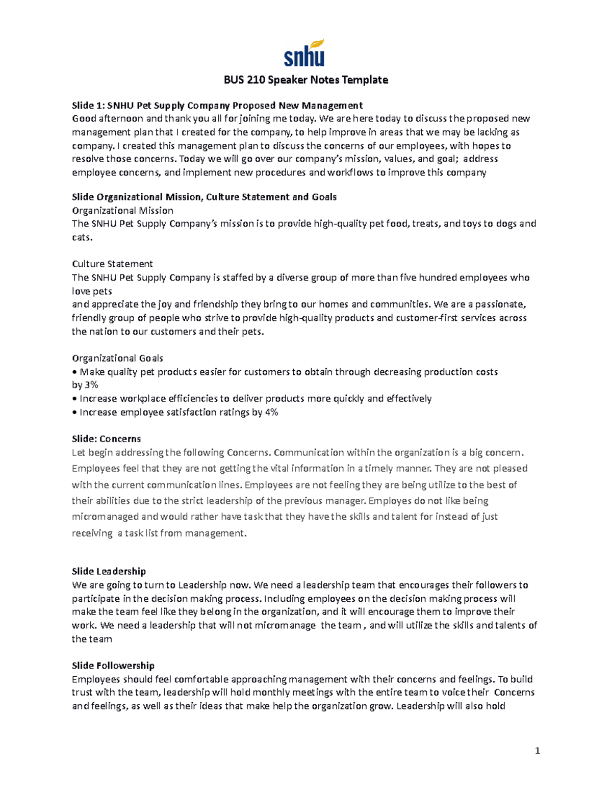 BUS 210 Speaker Notes Brittany Grady - BUS 210 Speaker Notes Template ...