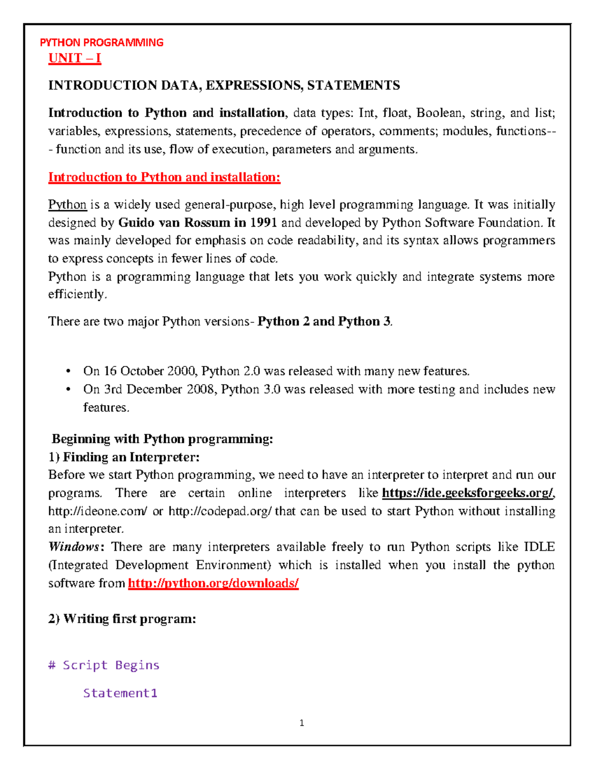 Temp 217406 2023 9 7 17 11 531 - UNIT – I INTRODUCTION DATA, EXPRESSIONS, STATEMENTS ...