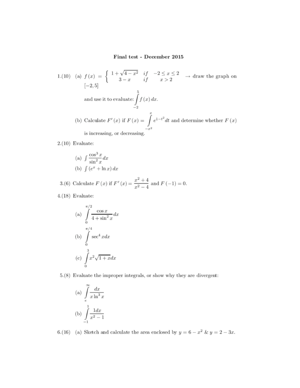 Final exam 2015, questions and answers - Final test - December 2015 _ 2 ...