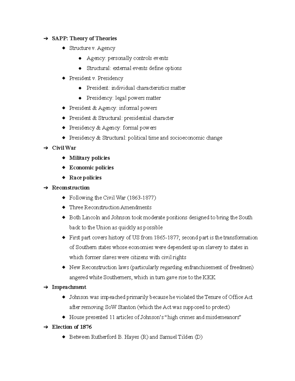 MMAP- Final Exam Study Guide - SAPP: Theory of Theories Structure v ...
