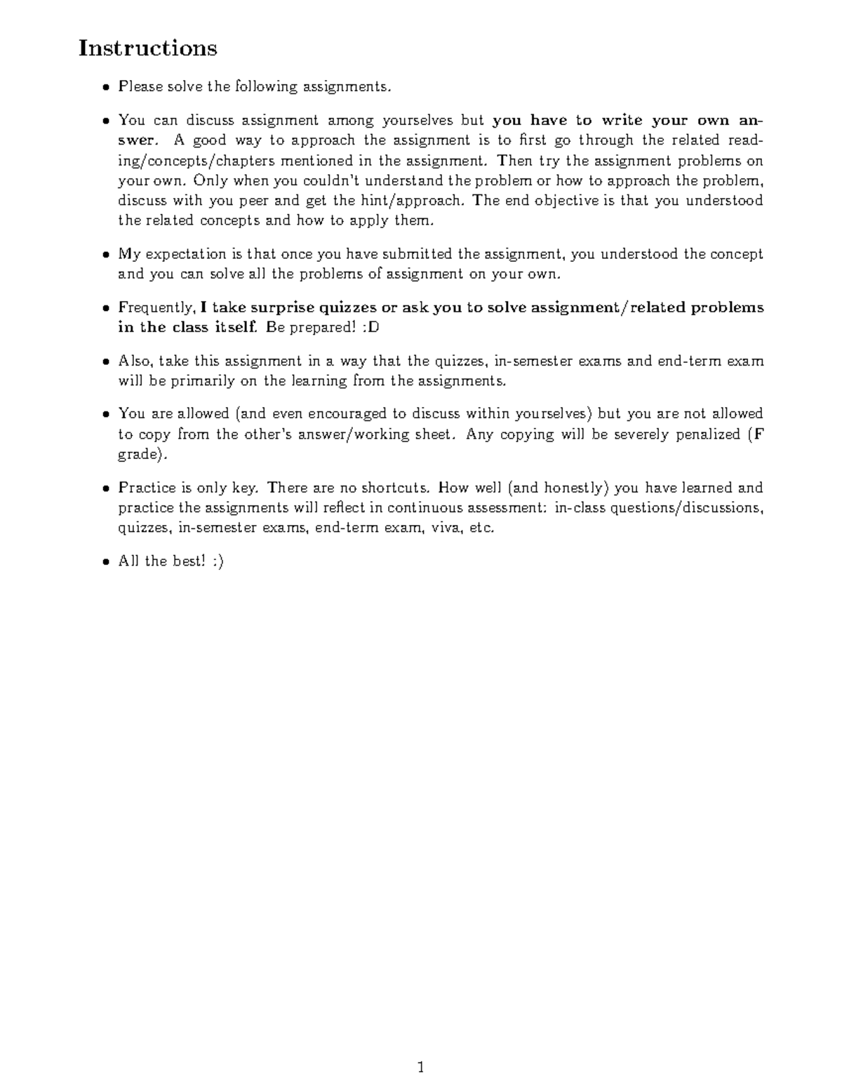 Assignment 3 - Ecomomics - Instructions Please solve the following ...