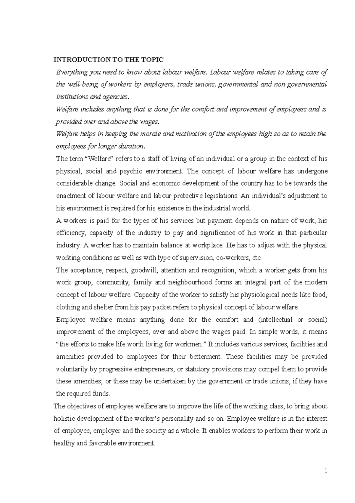 Synopsis HR 38 Godrej INTRODUCTION TO THE TOPIC Everything You synopsis-hr-38-godrej-introduction-to-the-topic-everything-you