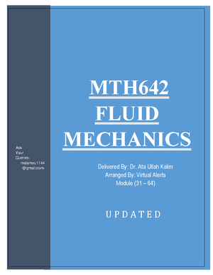 Solution file MTH622 1 - Assignment# MTH622 (SPRING 2022) Total marks: 20 Modules#1- Due date ...