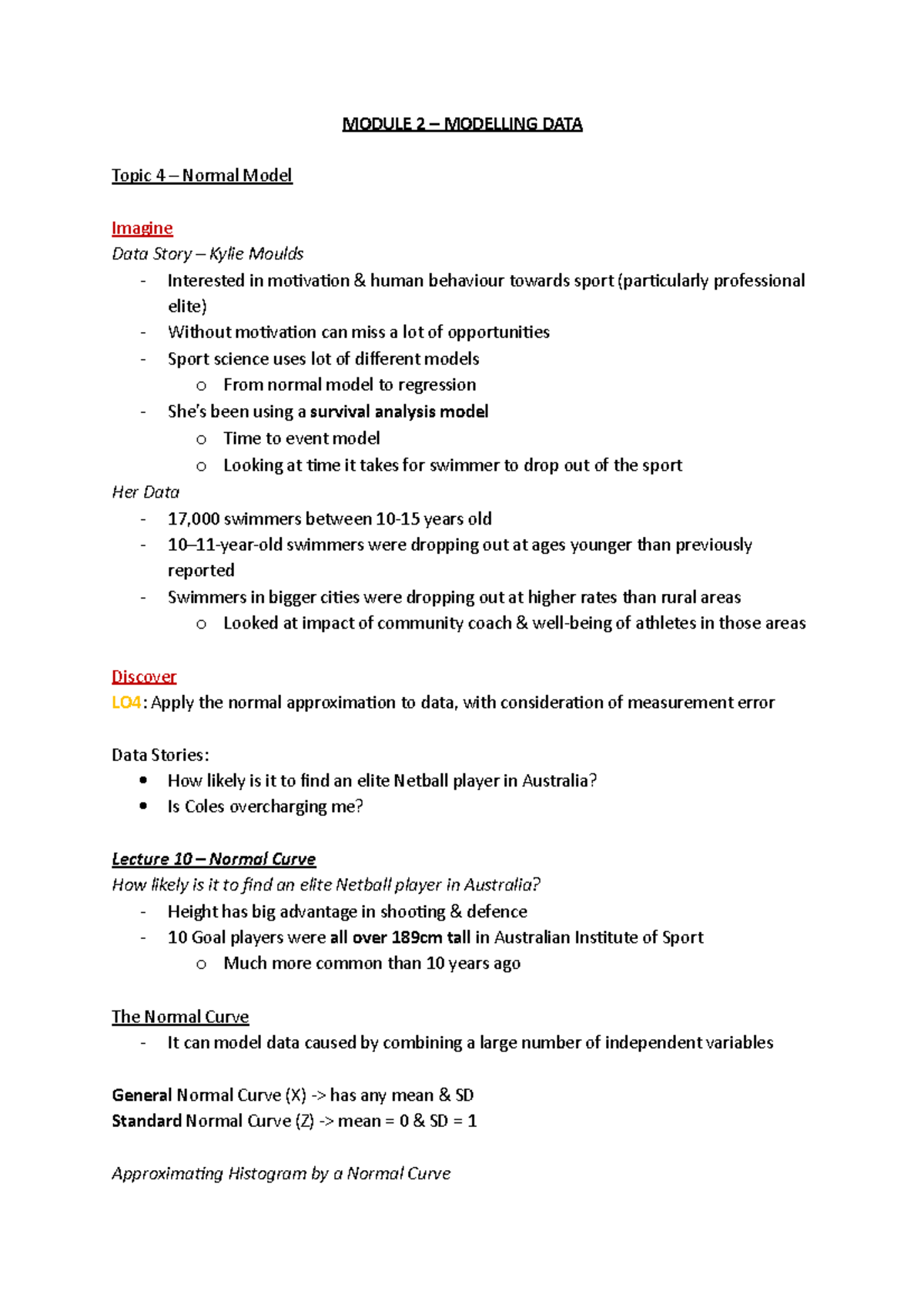 Module 2 - Lecture notes from Imagine and Discover part of the week ...
