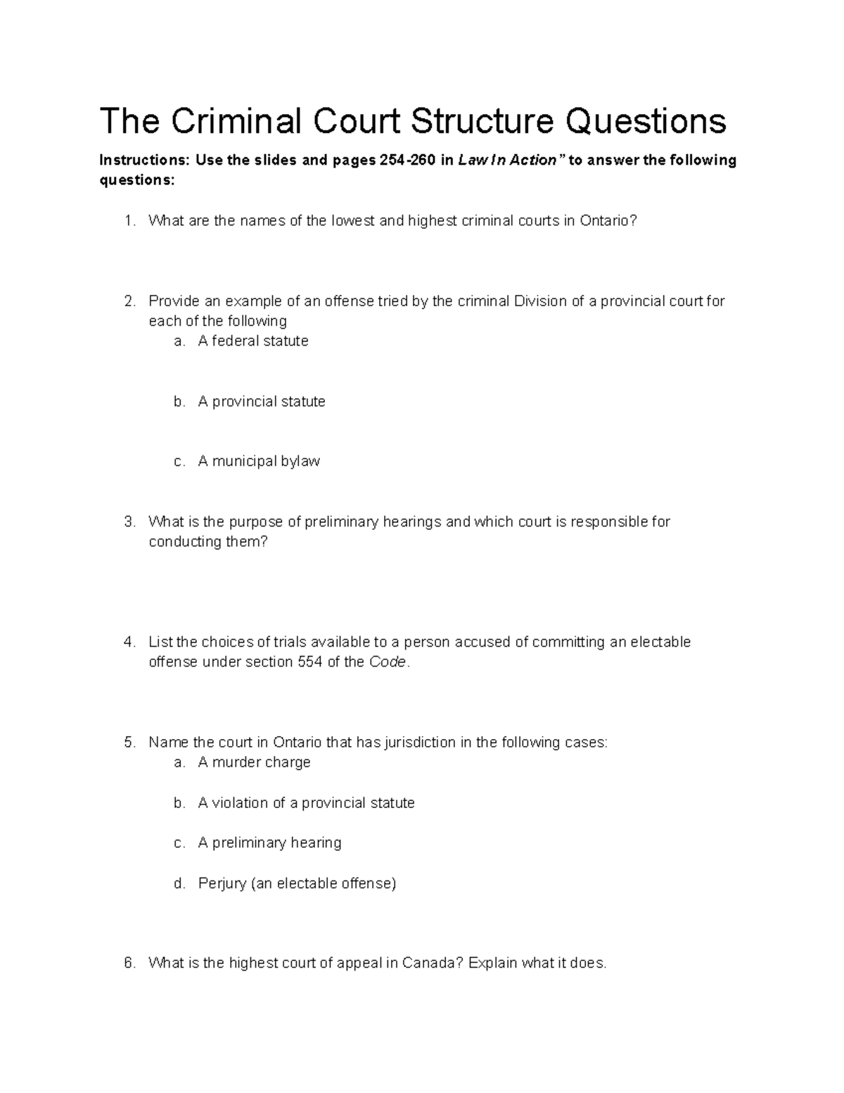 Criminal Court Structure - What are the names of the lowest and highest ...