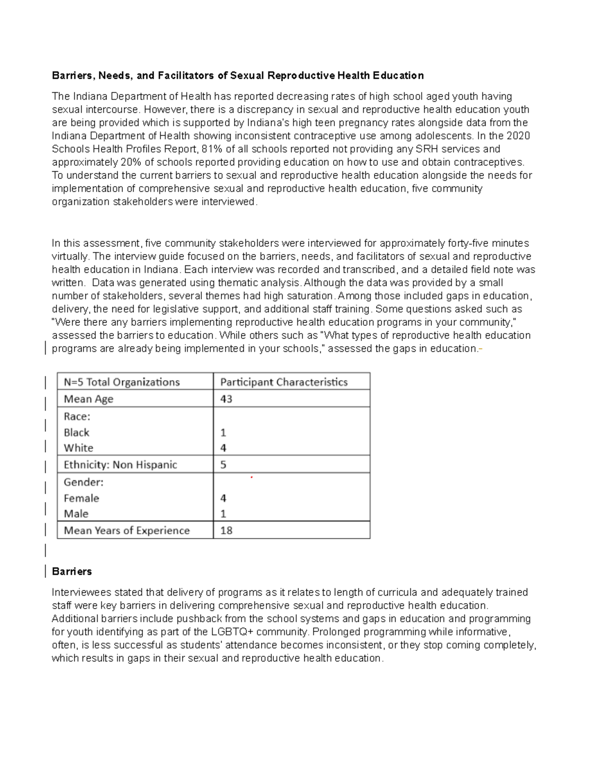 Srh Education Kijkbiu Barriers Needs And Facilitators Of Sexual
