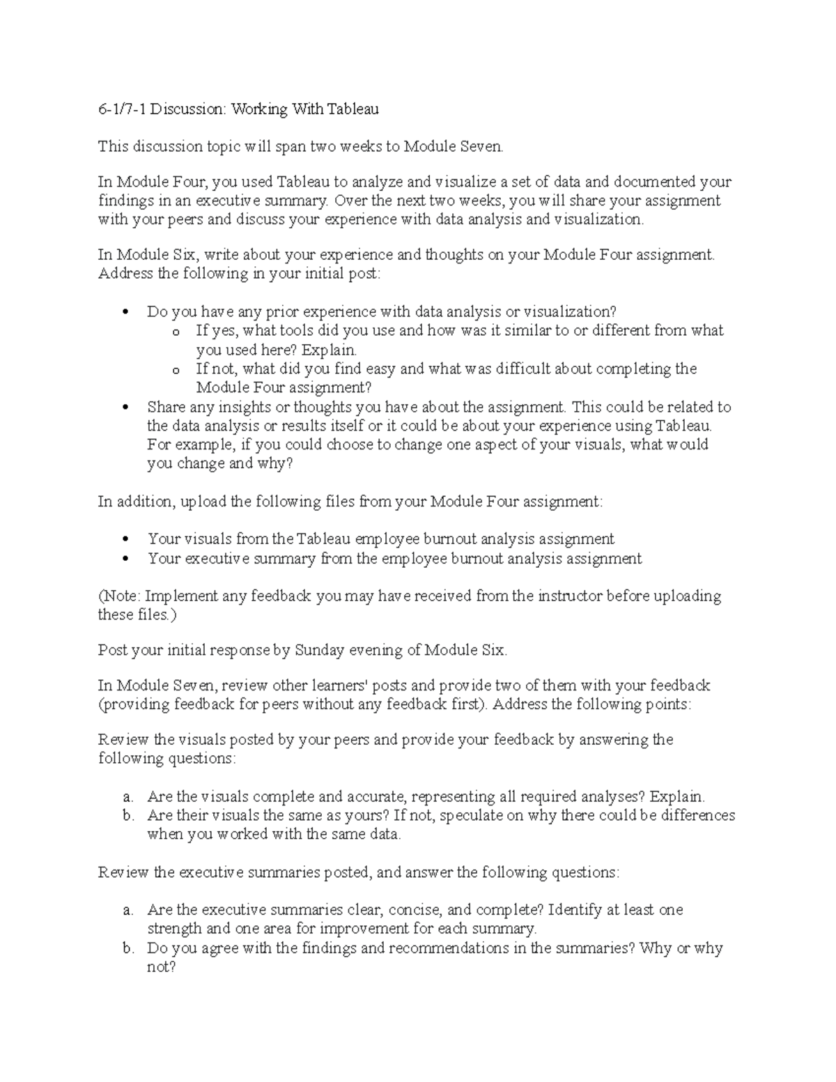 6-1-Discussion - discussion - 6-1/7-1 Discussion: Working With Tableau ...