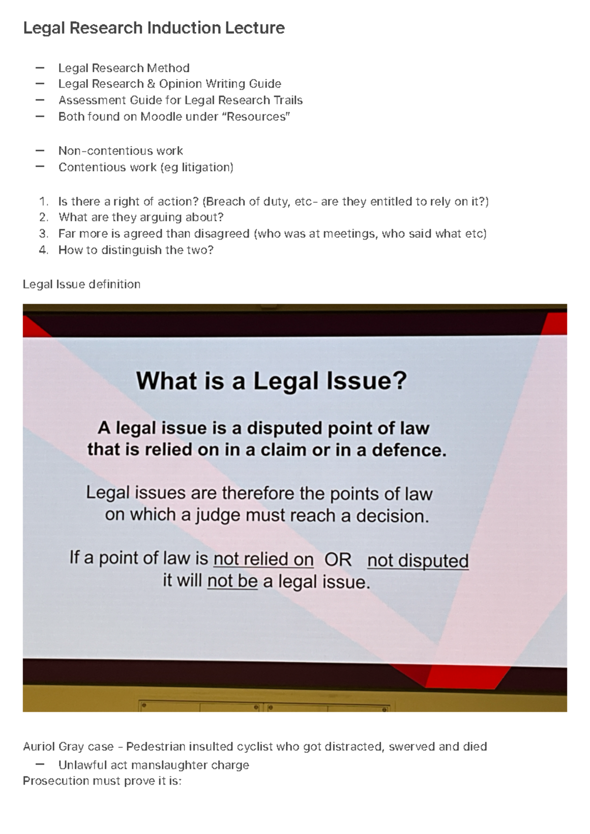 Legal Research Induction Lecture - – – – – – – 1. 2. 3. 4. – Legal ...
