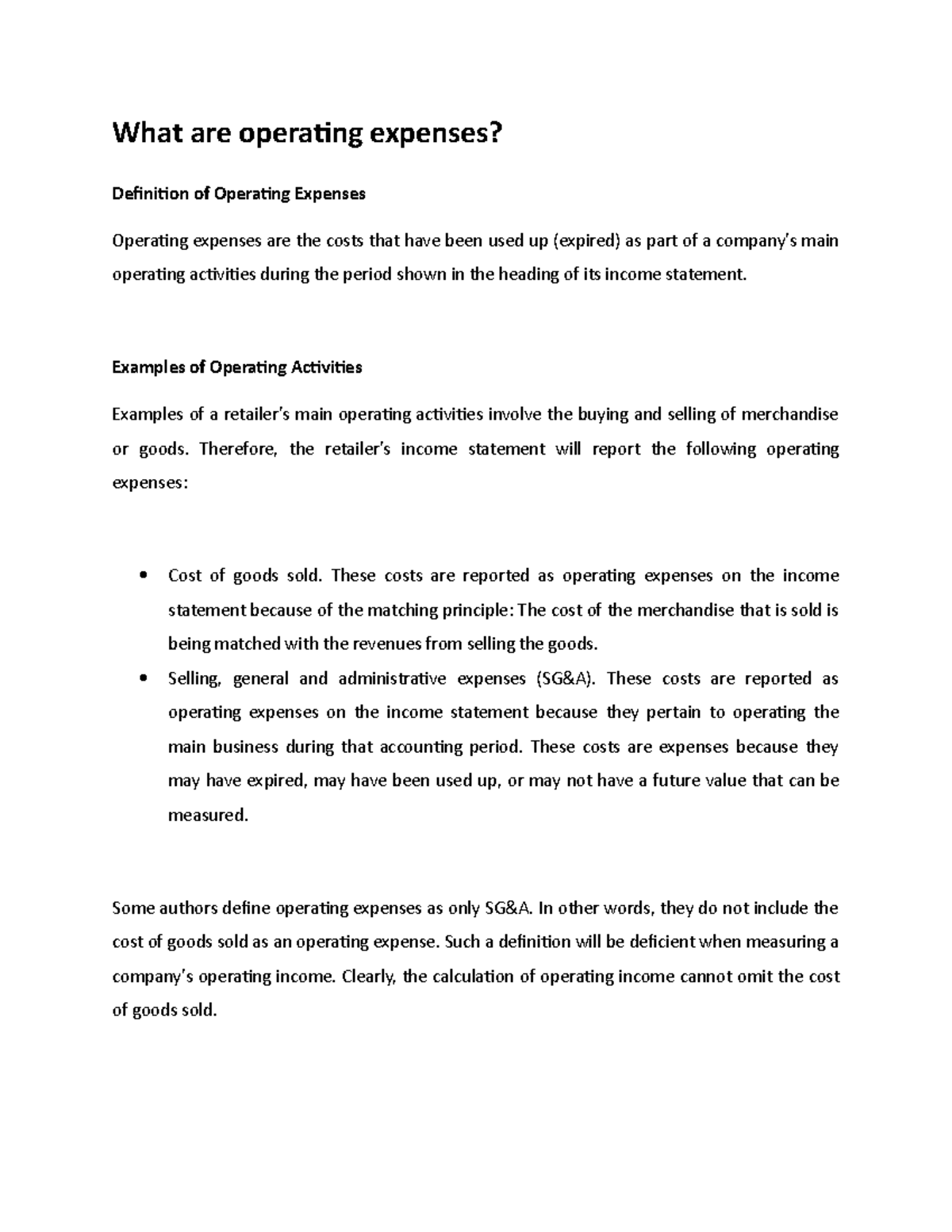 What are operating expenses - What are operating expenses? Definition ...