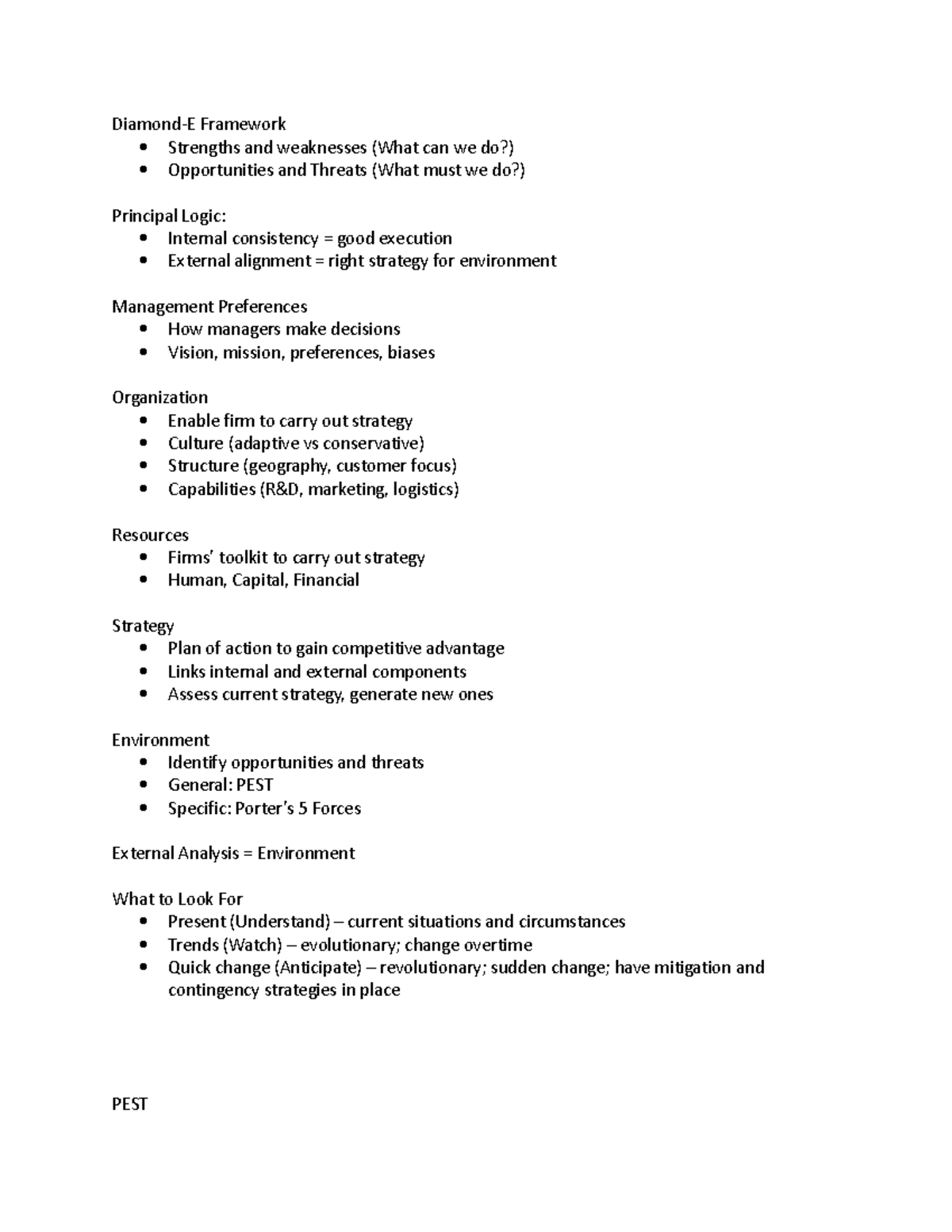 Midterm Review - Diamond-E Framework Strengths and weaknesses (What can ...