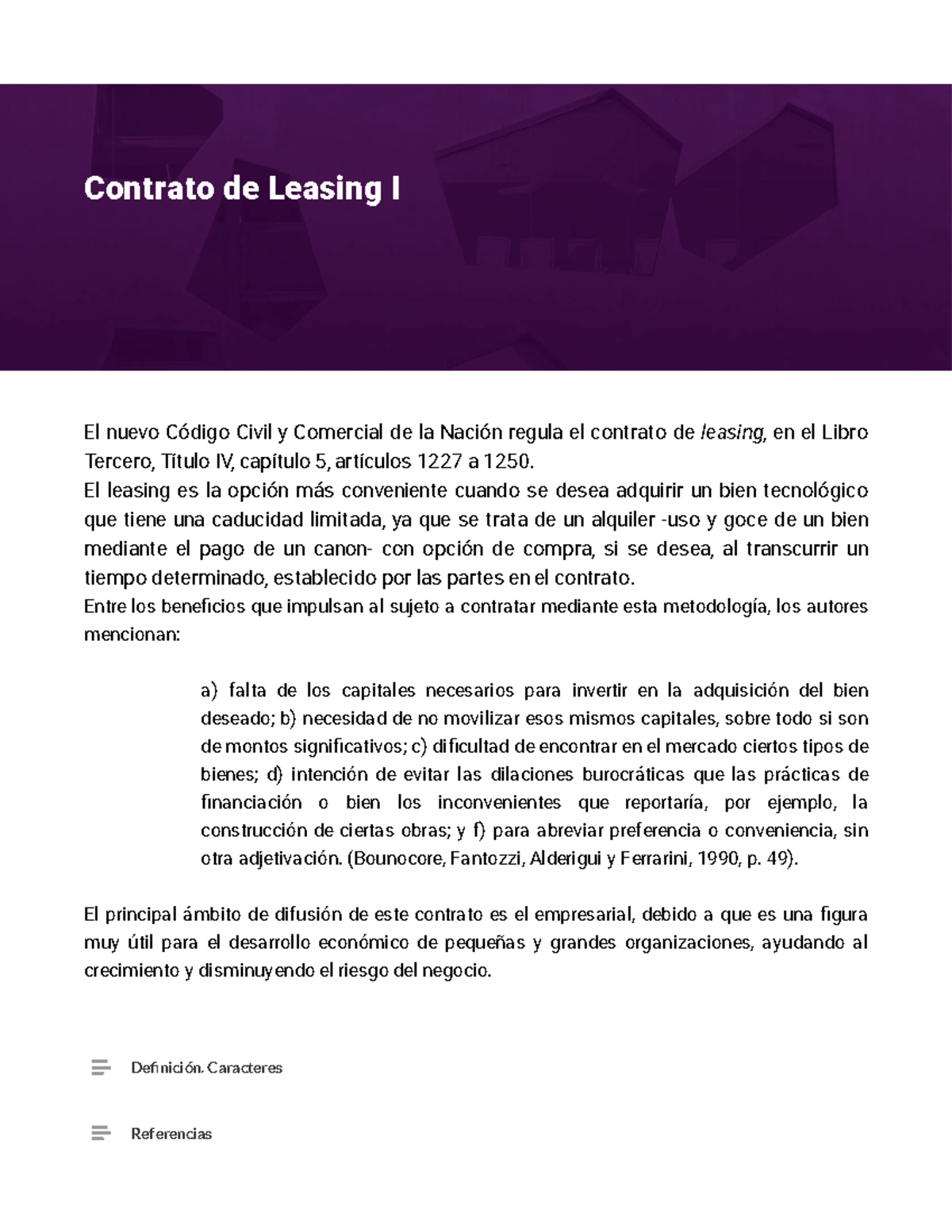 Contrato de Leasing I - derechos humanos bjbjkj hvghtdtyccg dxedgeszrg ...