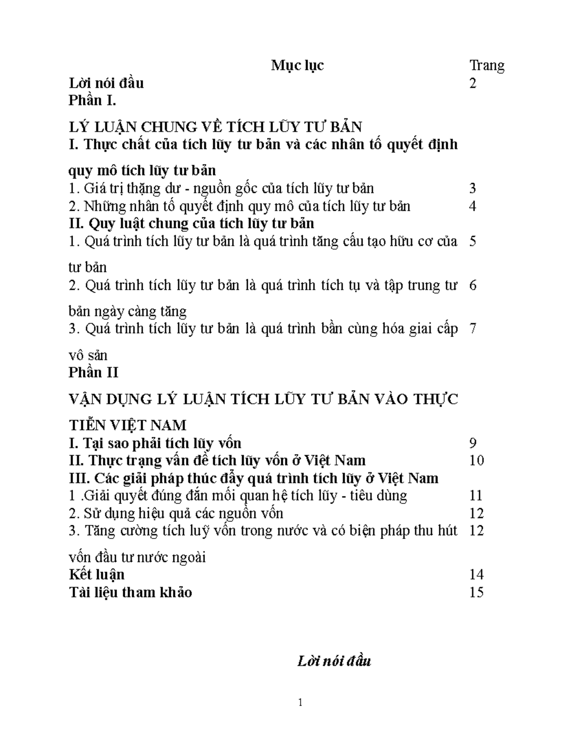 [123doc] - tich-luy-tu-ban-va-viec-van-dung-vao-thuc-tien-viet-nam - Mục lục Trang Lời nói đầu 2 ...