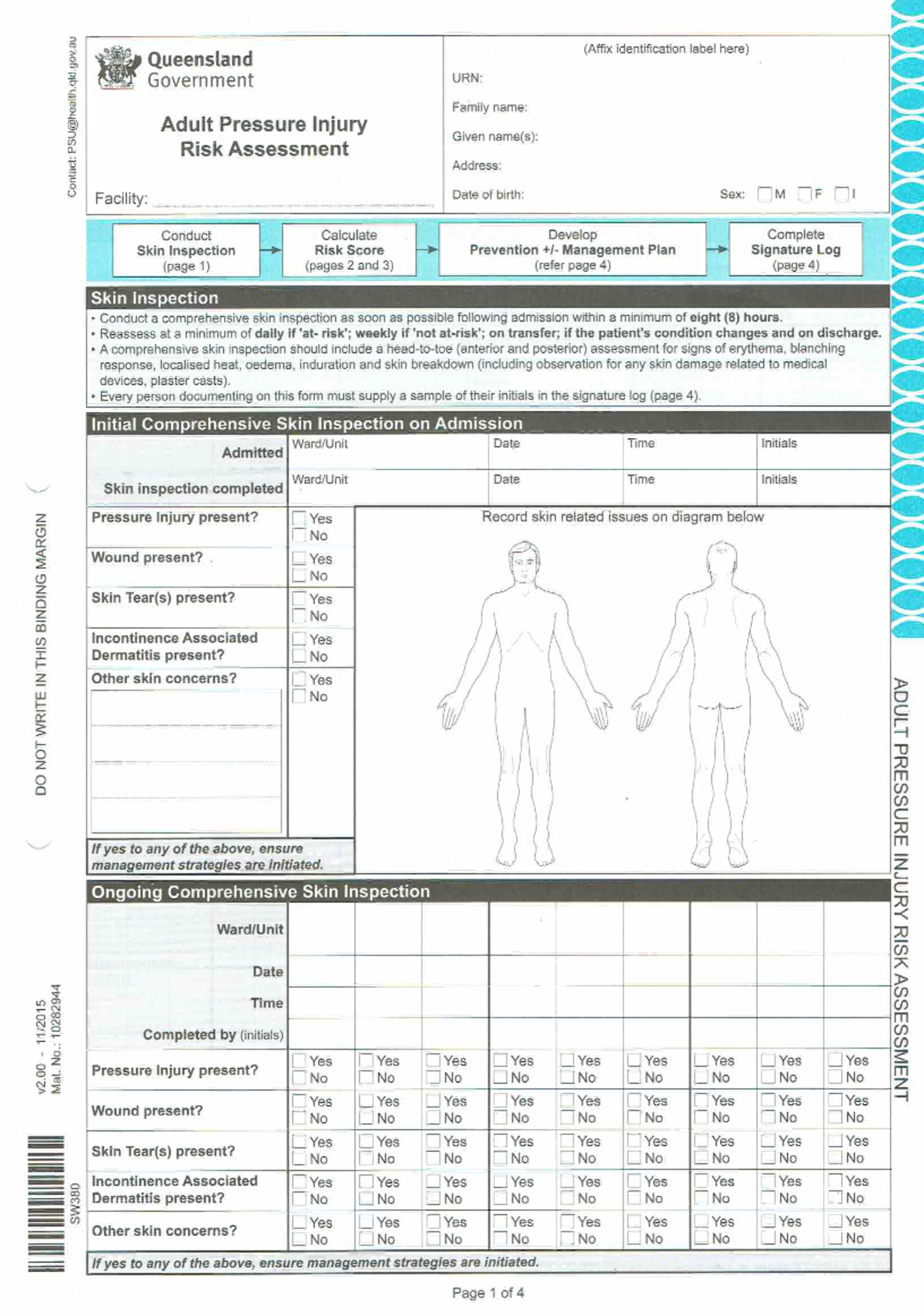 Pressure Injury Form - try - BUS 108 - Studocu