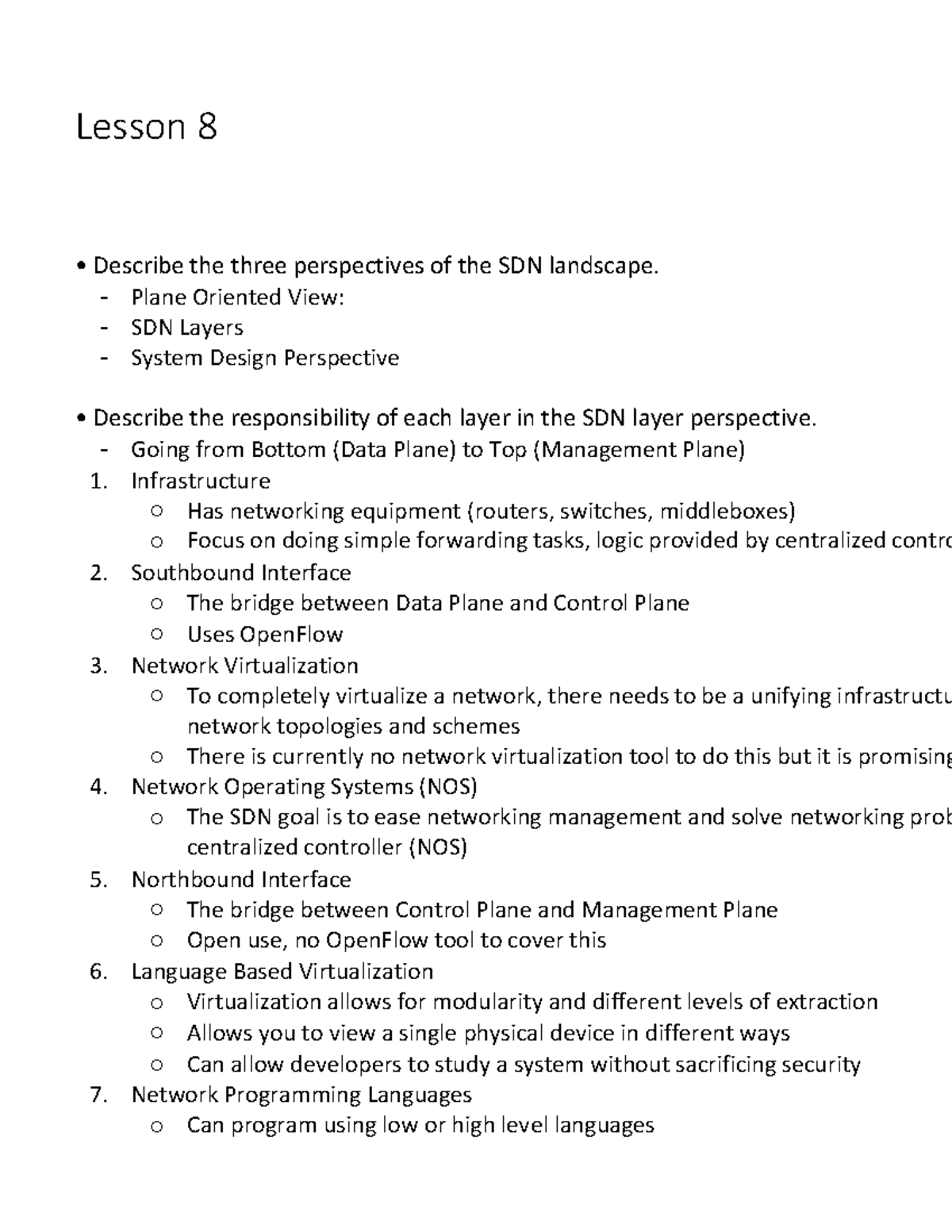 Lesson 8 - Notes from lecture videos - Describe the three perspectives ...