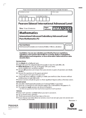 Cie as maths 9709 statistics 1 v2 znotes - Updated to 2019 Syllabus CIE ...