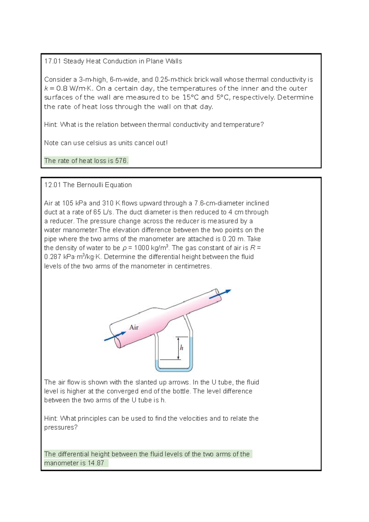 Thermofluids A Practice Quiz - 17 Steady Heat Conduction in Plane Walls ...