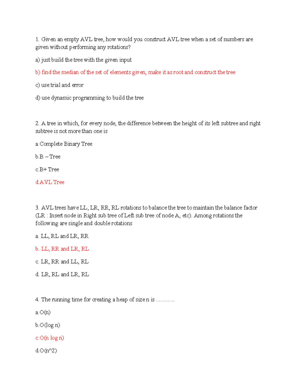 Unit IVb - lecture notes - Given an empty AVL tree, how would you ...