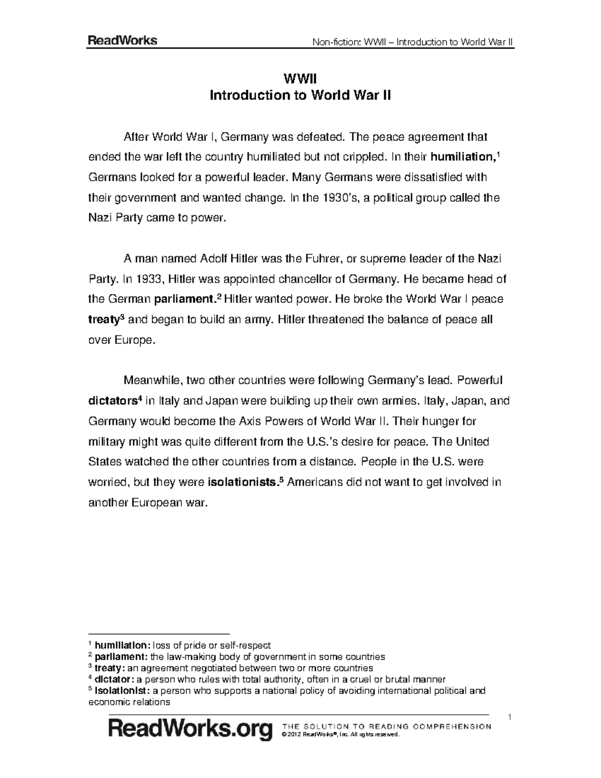 Introduction to the Manual - Non-fiction: WWII – Introduction to World ...