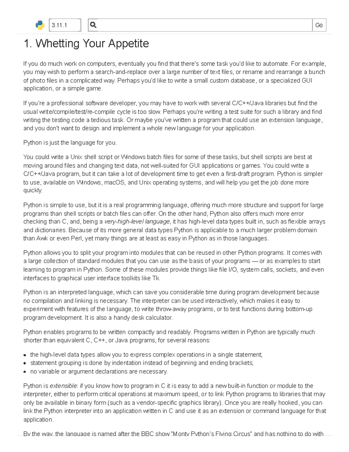 1. Whetting Your Appetite - 1. Whetting Your Appetite If you do much ...