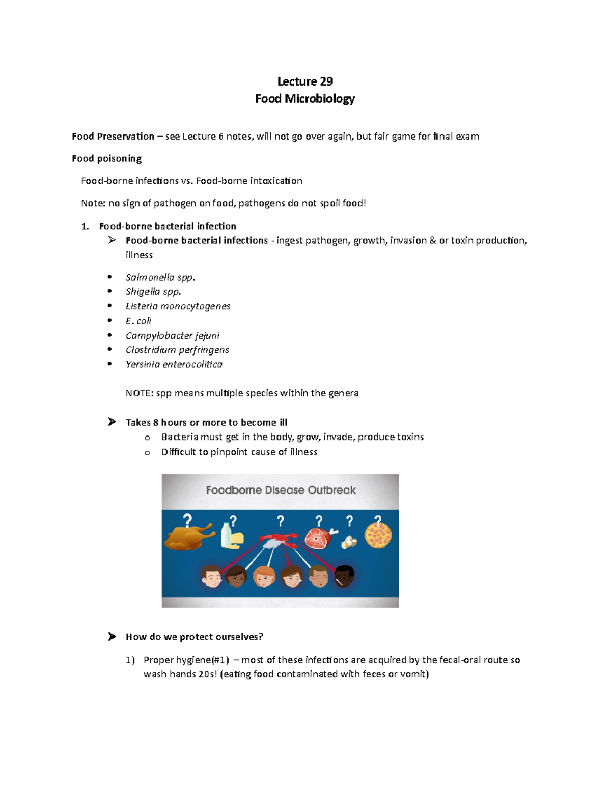Lecture 29 Food Microbiology - Lecture 29 Food Microbiology Food ...