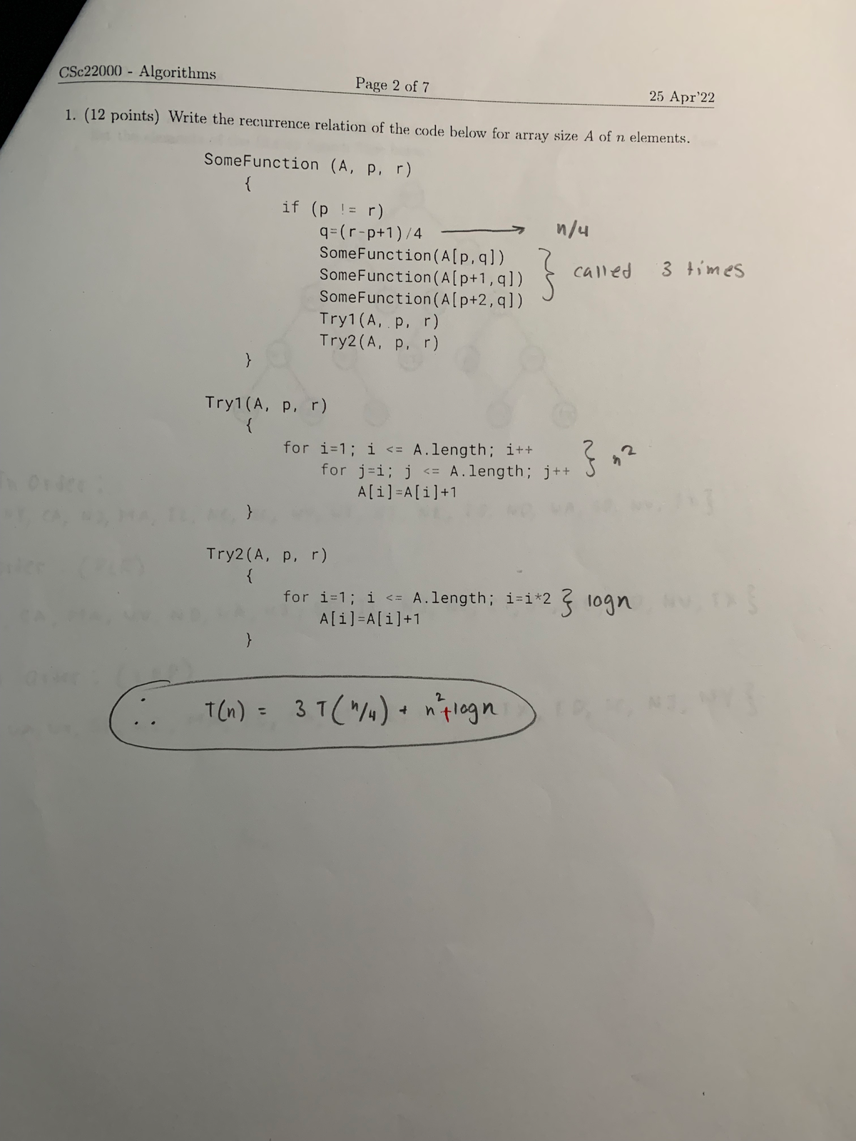 CSC22000 Midterm [Spring 2022] - CSC 22000 - Studocu