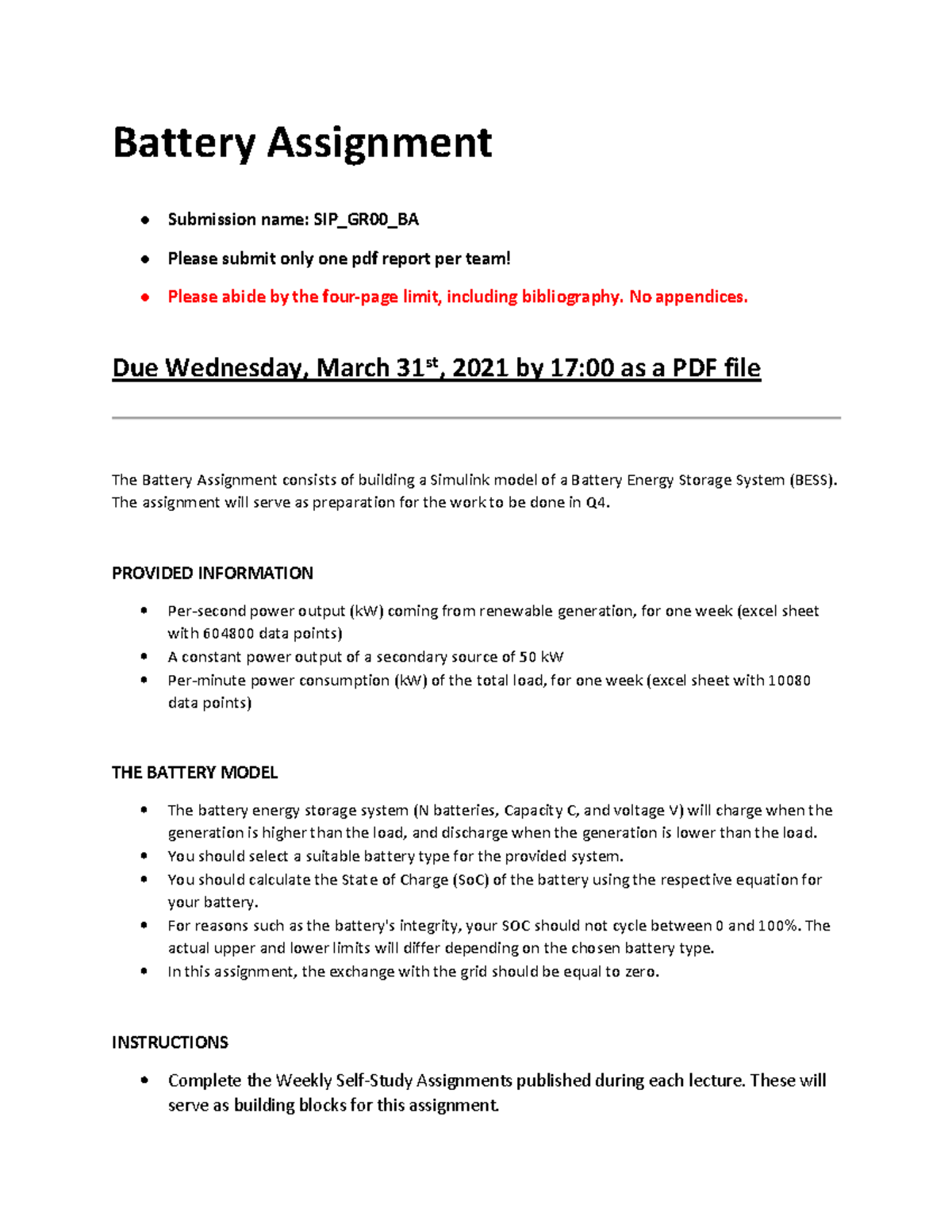 SIP3815-Pr Battery Assignment - Battery Assignment Submission name: SIP ...