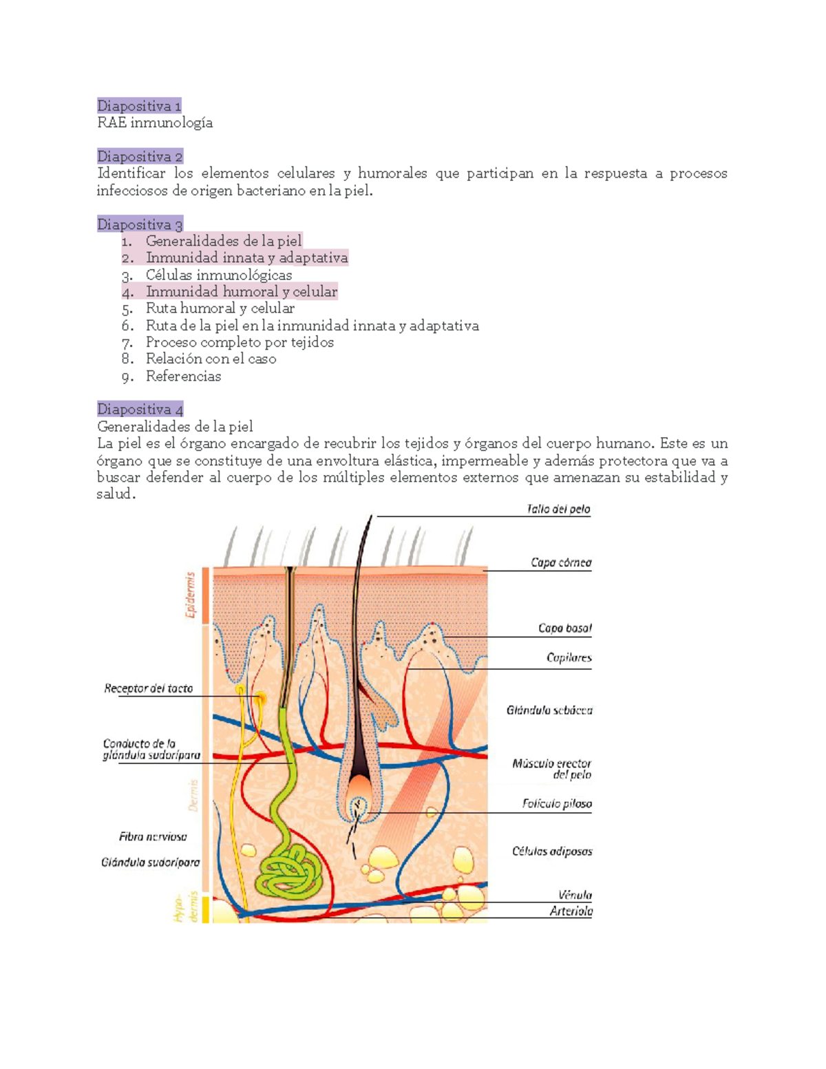 RAE Inmunología - Identificar los elementos celulares y humorales que ...