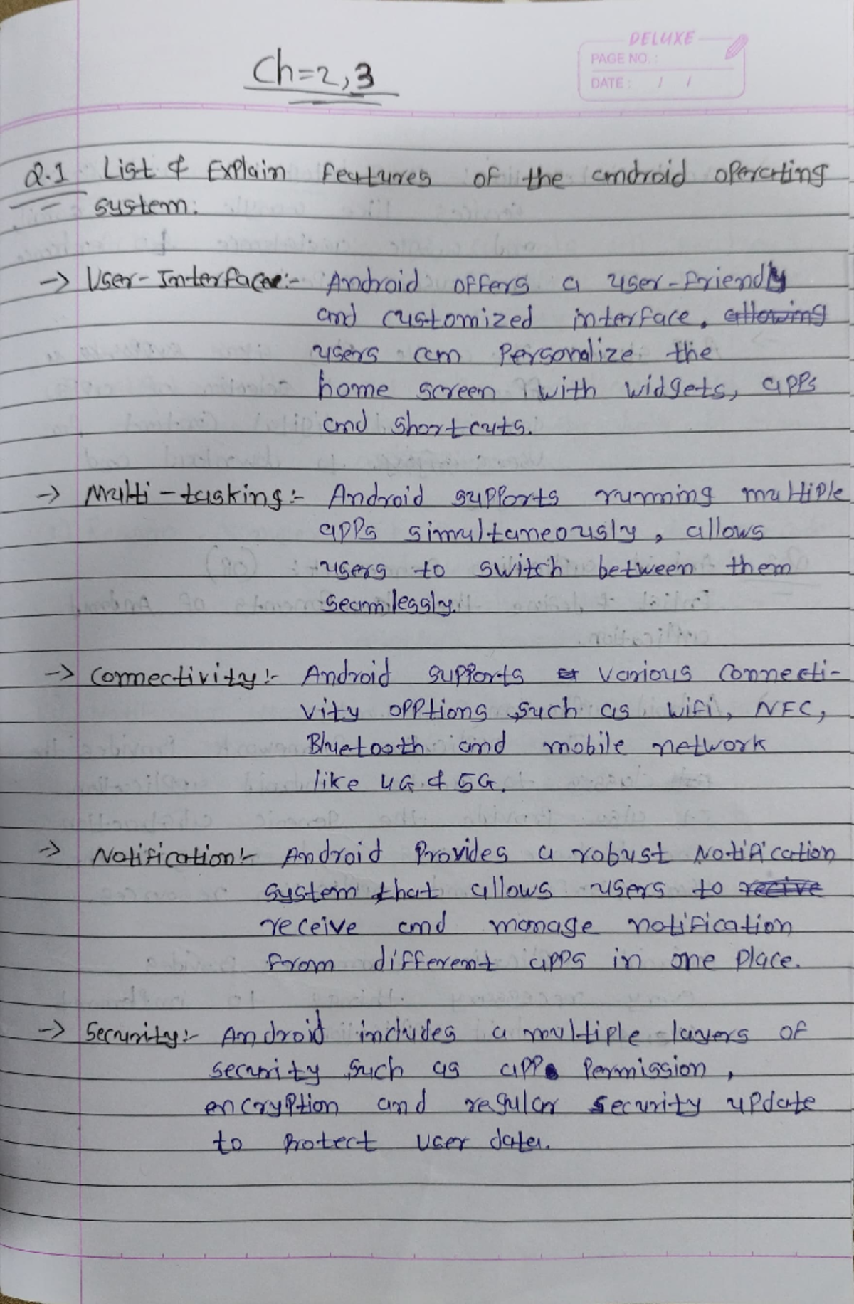 MAD ch 2,3 - Mad notes chp 2,3 - List ¢ xflain fetnes Sustenm. chez ...